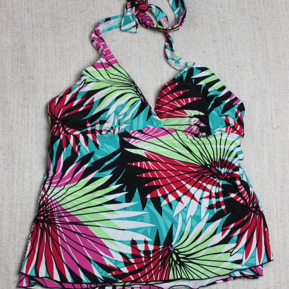 Croft And Barrow Swim Croft Barrow Multicolor Tankini Top Size 6